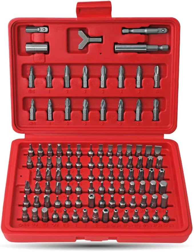 Indprod 105 Piece Screwdriver Bit Set,Chrome Vanadium Steel Driver Bit ...