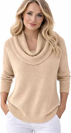 Lorvixea Women’s Triangle Neck Sweater,Elegant Retro Soft Triangle Neck ...