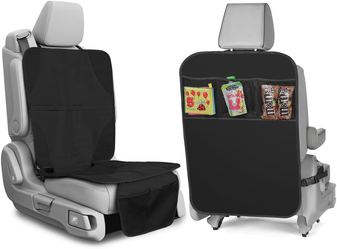Amazon.com : lebogner Car Seat Protector + Kick Mat Auto Seat Back ...