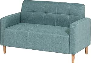 Amazon｜KaguBuy パソ 2人掛け シンプル コンパクトソファ 簡単組み立て 1人用 布 リビング 1人暮らし 新生活 (グリーン)｜ソファ・カウチ オンライン通販