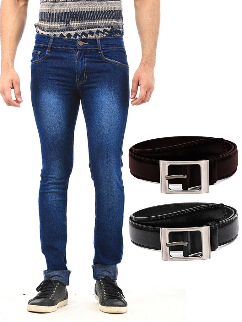 Buy Van Galis Fashion wear Blue jeans With Assorted Belt For Men at ...