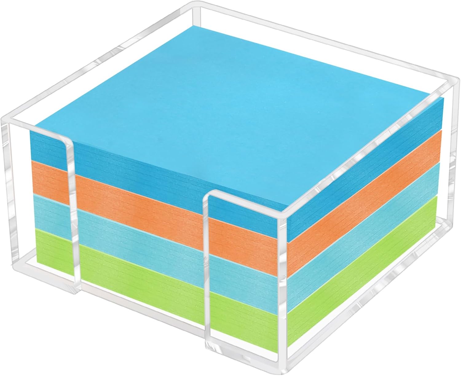 Amazon.com : Acrylic Sticky Note Holder - 3 x 3 Inch Post It Note ...
