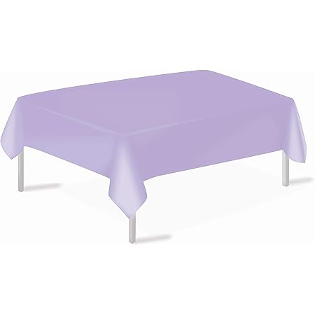 Amazon.com: Lavender Plastic Tablecloths 3 Pack Disposable Table Covers ...