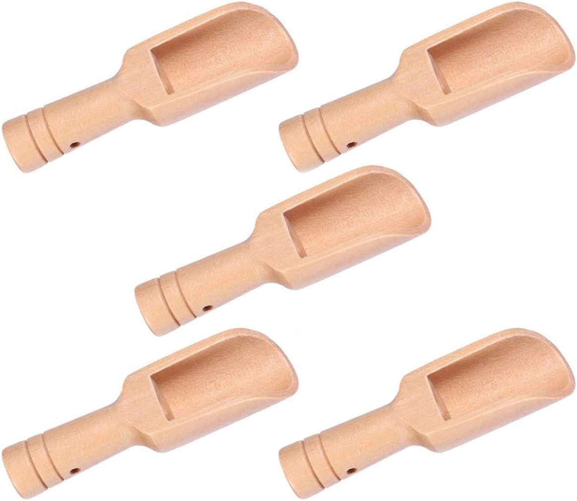 Small Wooden Scoop, 5pcs Wooden Handle Mini Salt Scoop : Amazon.ca: Home