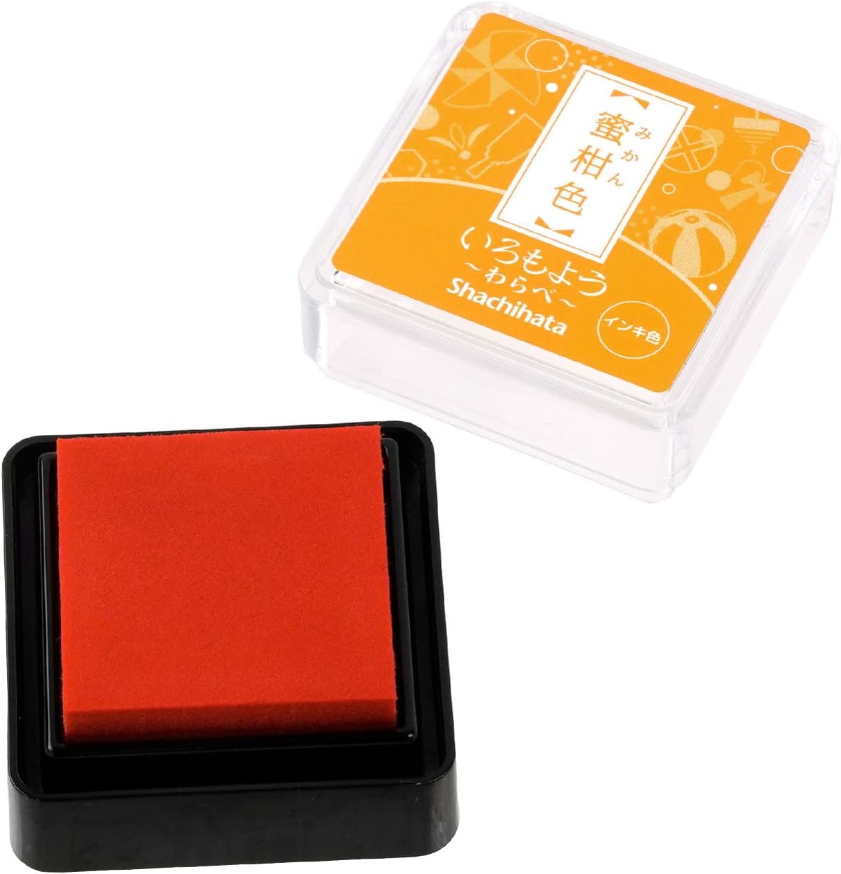 Amazon | シャチハタ スタンプパッド いろもよう わらべ 蜜柑色 （みかんいろ） HAC-S1-WY | 朱肉・スタンプ台 | 文房具・オフィス用品