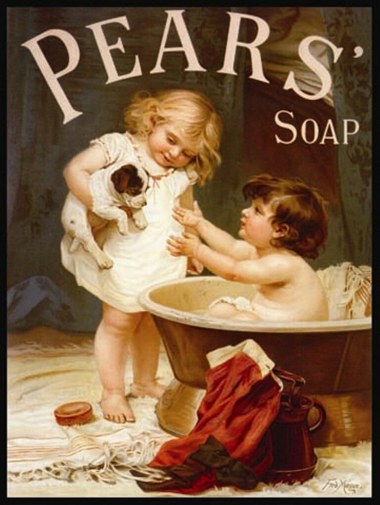 Pears Soap - Puppy Bath Time - Mini Metal Wall Sign by Vintage Wall ...