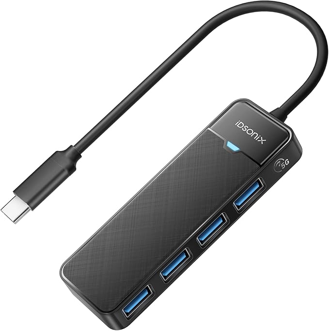 iDsonix USB C Hub, 4 Port USB Hub 3.0 Ultra Slim USB Splitter Multi USB ...