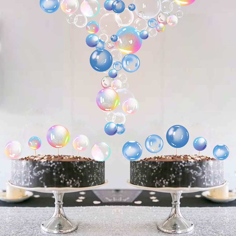 Buy Transparent Bubble Cake Topper Mermaid Party Decoration Colored ...