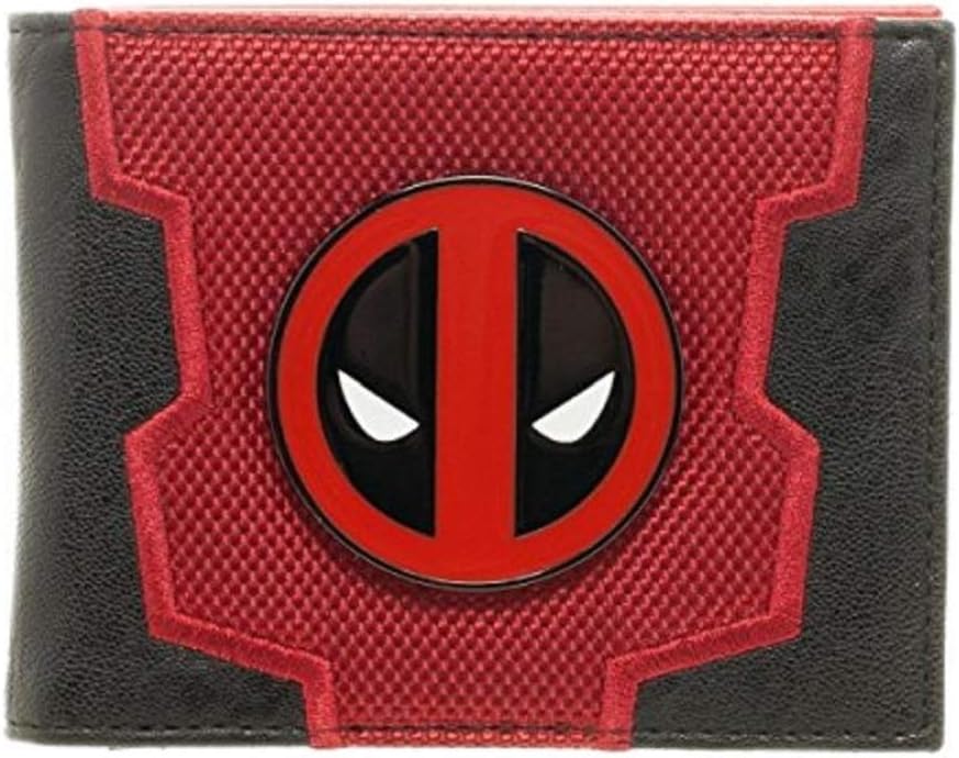 Amazon.com: Marvel Deadpool Bi-Fold Boxed Wallet, Red & Black, One Size ...