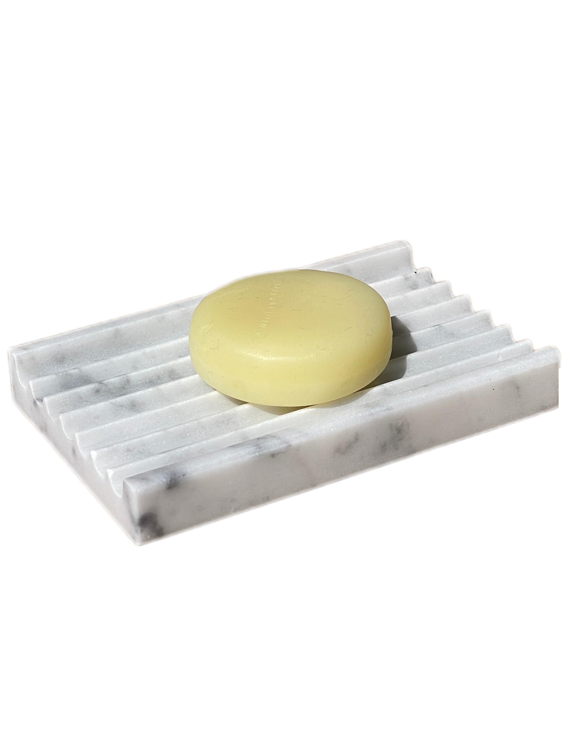 Amazon.com: EXCHUES Natural Marble Soap Dish for Shower with Silicone ...