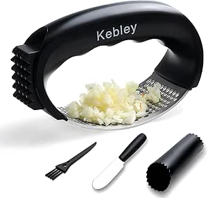 Amazon.com: Kebley Garlic Press Rocker Stainless Steel Garlic Crusher ...