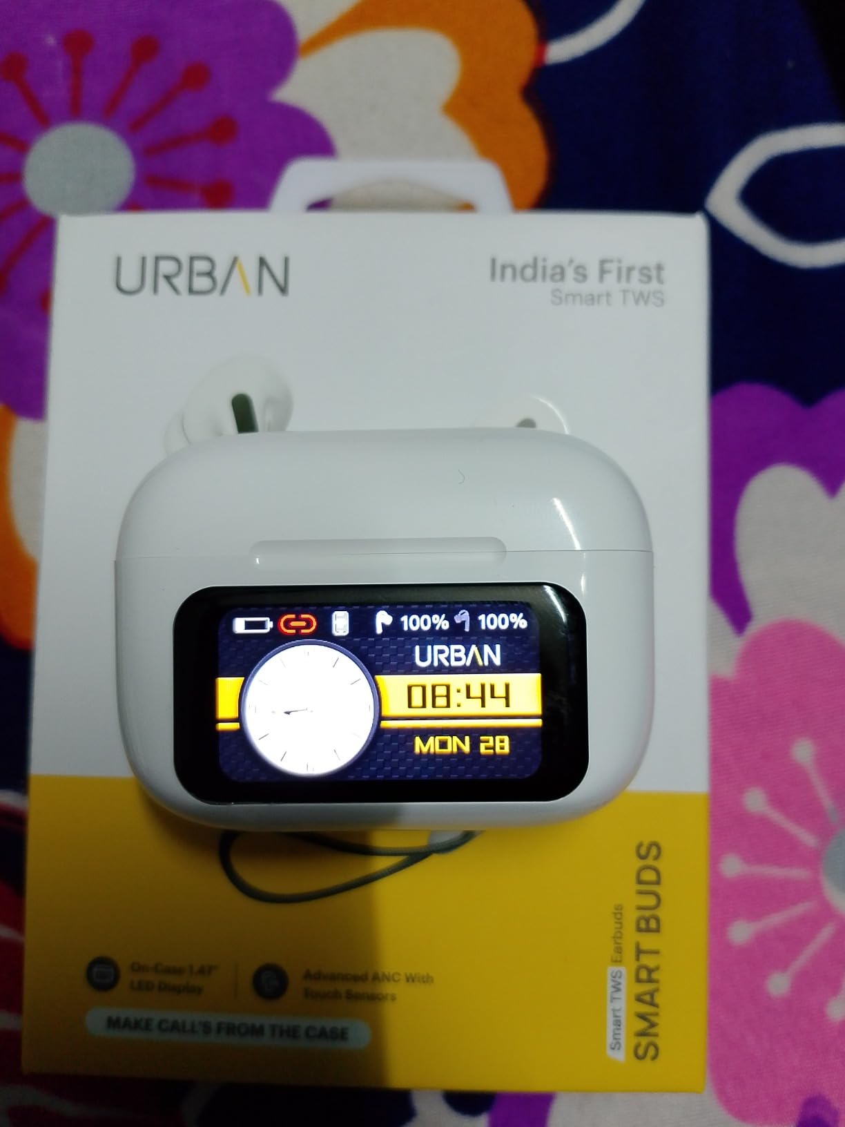 URBAN Smart Buds Screen TWS,ANC (32Db),Smart Touch Display True ...
