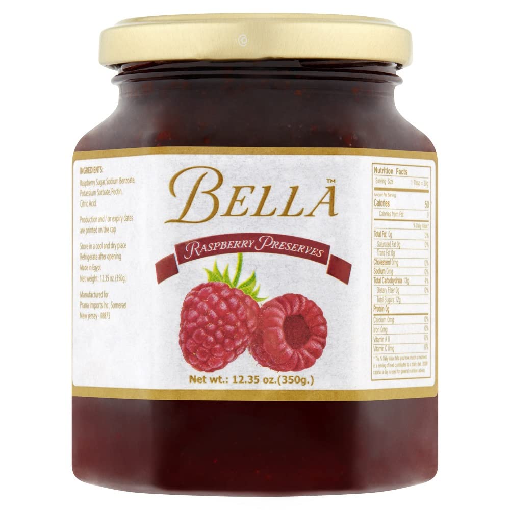 Amazon.com: Bella Fruit Preserves, Raspberry,12.35 Ounce Jar : Grocery ...