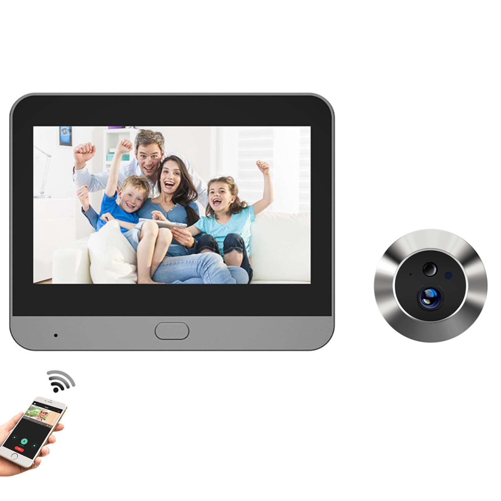 Amazon.com: Dpofirs Door Peephole Camera with 4.3 Inch Color Monitor ...