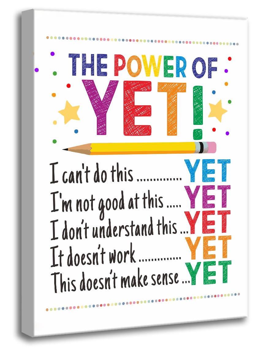 Snapklik.com : TANXM Framed Children Growth Mindset Canvas Art ...