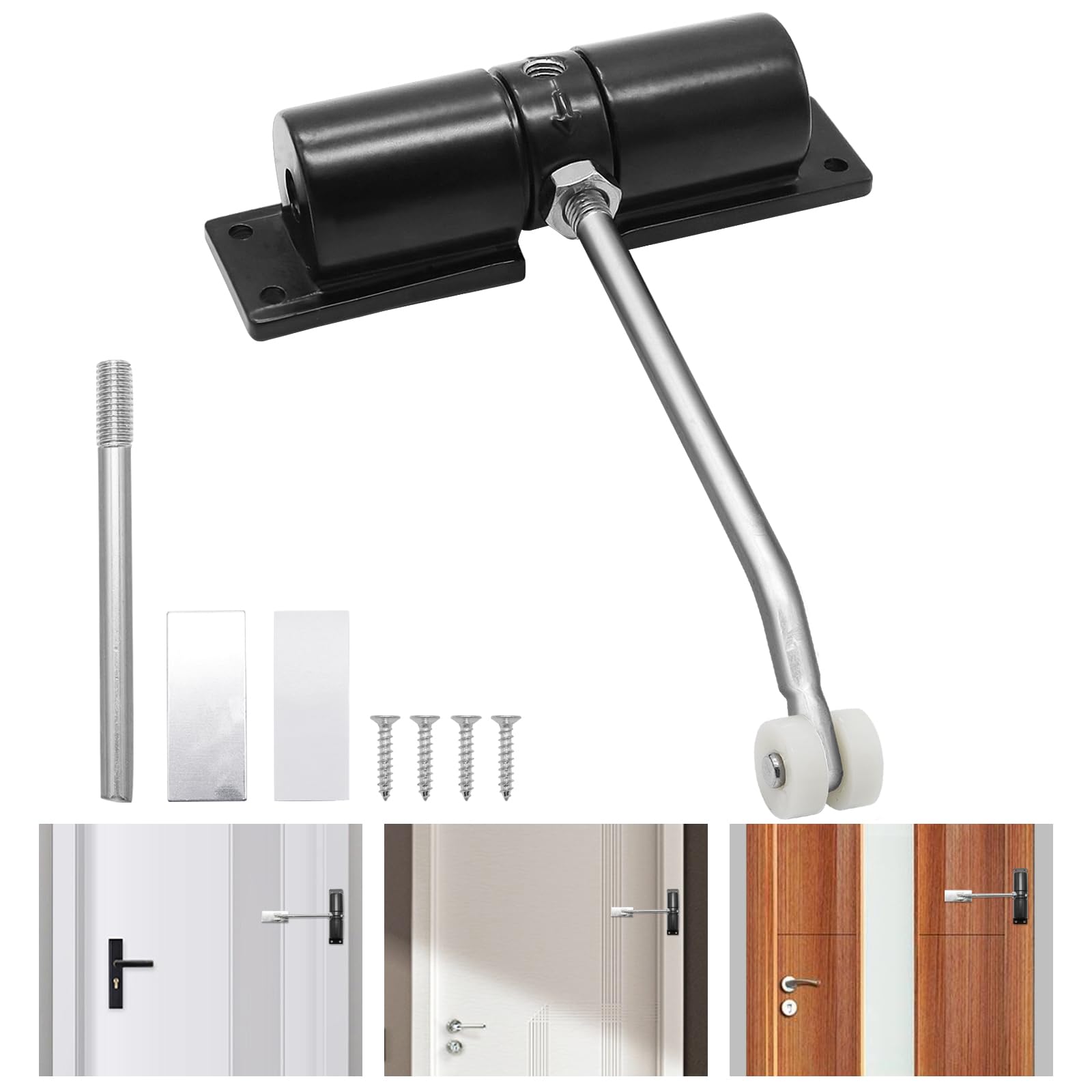 Iceten Quiet Automatic Door Closer -Spring Loaded Door Closer for ...