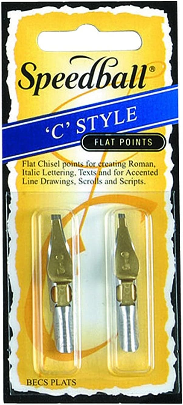 Amazon.com: Speedball C0/C1 Series Pen Nib, Broad Edge Nibs, Triple ...