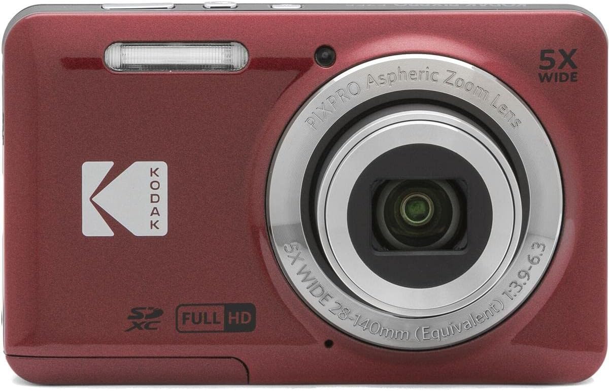 KODAK PIXPRO Friendly Zoom FZ55 RD 16MP Digital Camera with 5X Optical ...