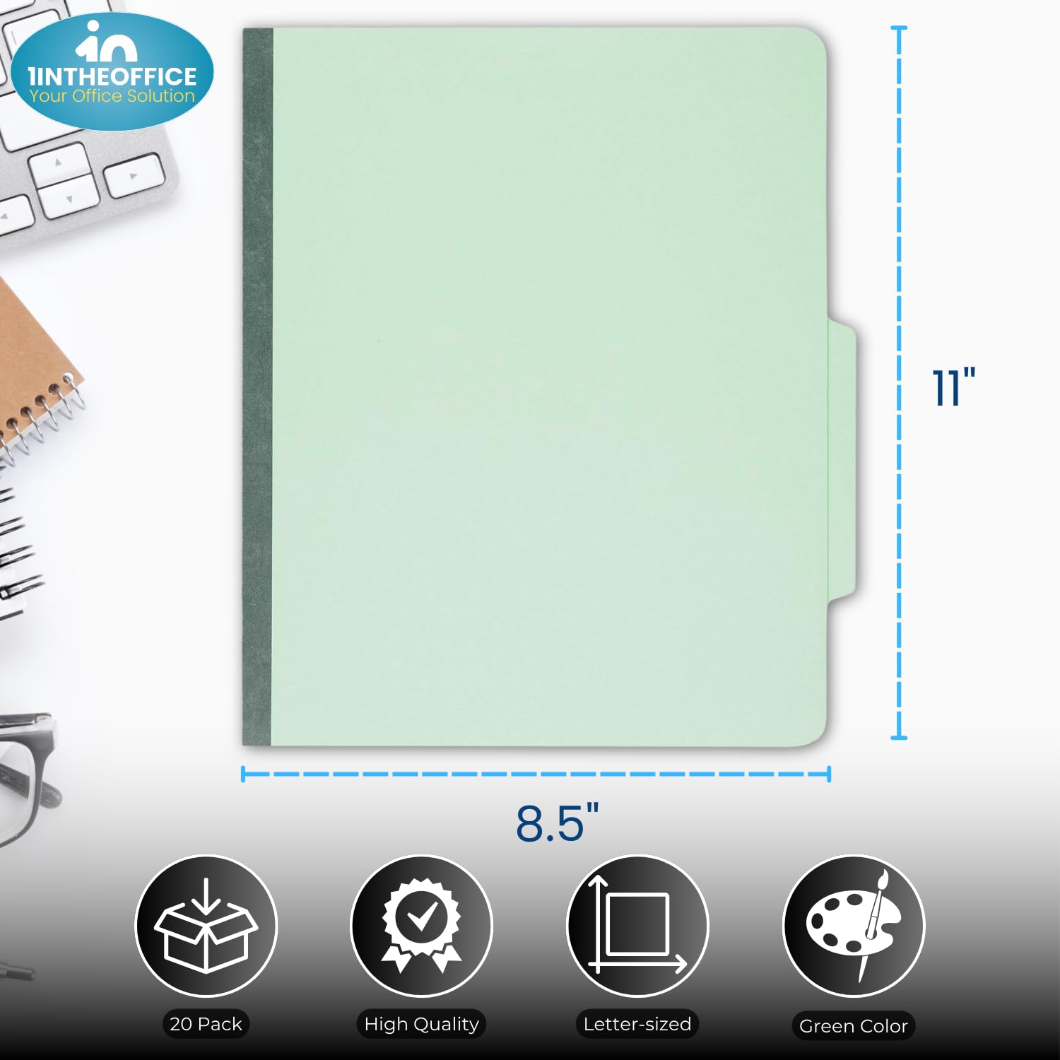 Snapklik.com : 1InTheOffice Classification Folder 2 Dividers Letter ...