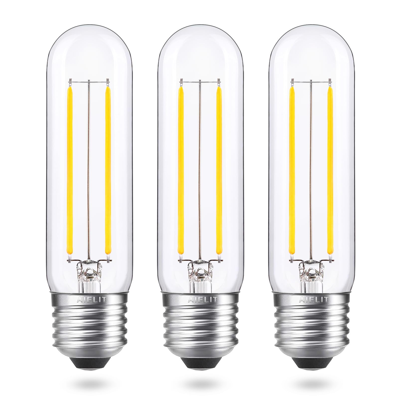AIELIT T10 E26 LED Tubular Light Bulb 25 Watt Equivalent, Bright White ...