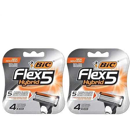 Amazon.com: BIC Flex 5 Hybrid Disposable Razors for Men, Sensitive Skin ...