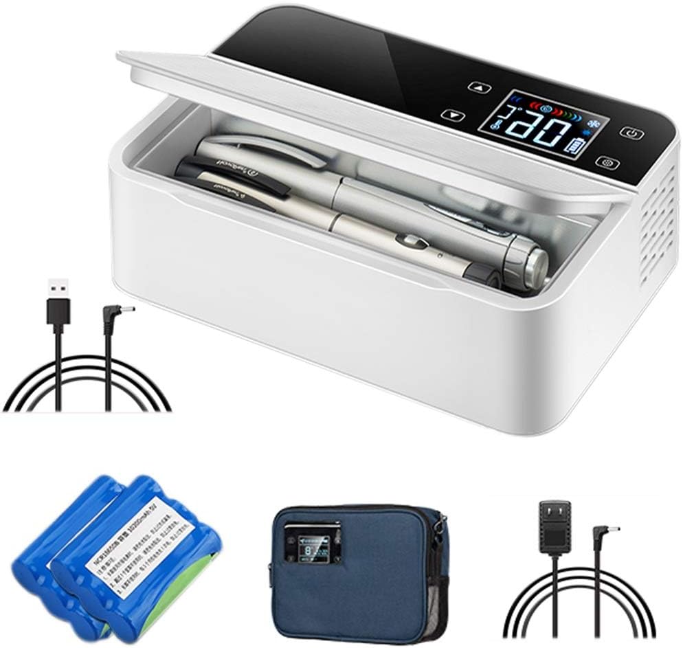Amazon.com: Mini Fridge Insulin Cooler With lithium battery*2 Travel ...