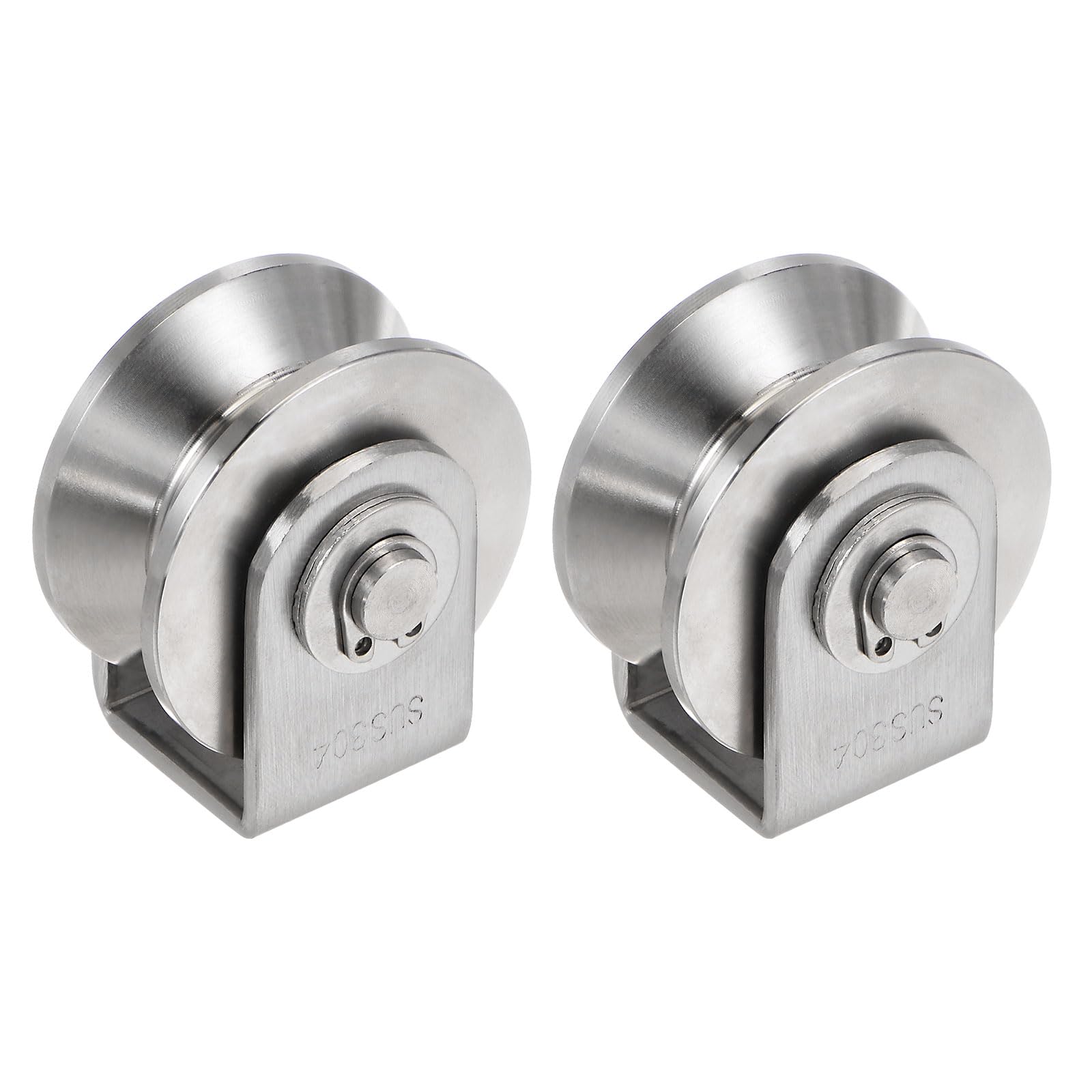 Buy HARFINGTON 2pcs 1.9" V Groove Wheel Sliding Gate Caster, Rigid ...