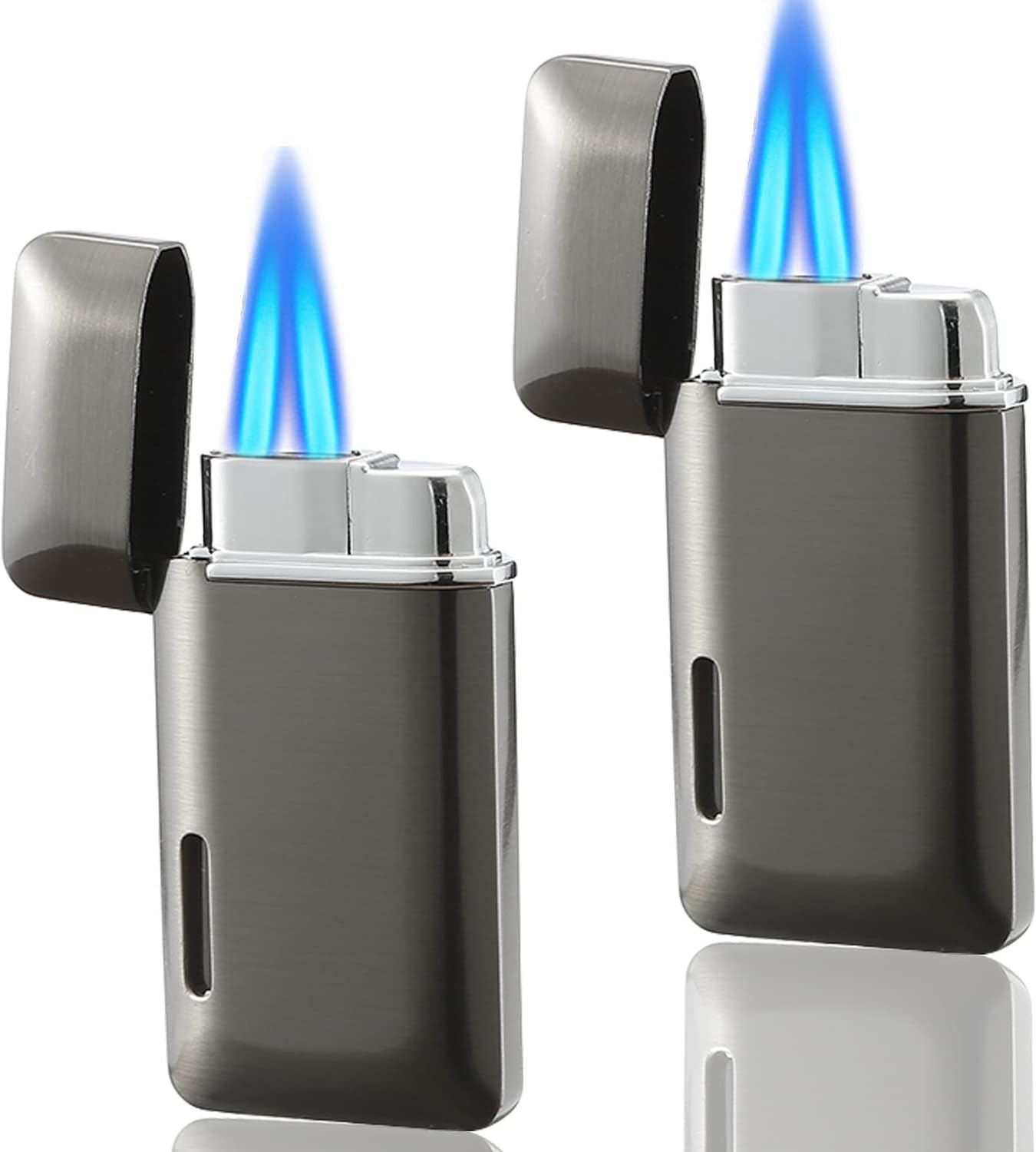 Amazon.com: Magic Double Flame Lighter, Unique Creative Metal Torch ...