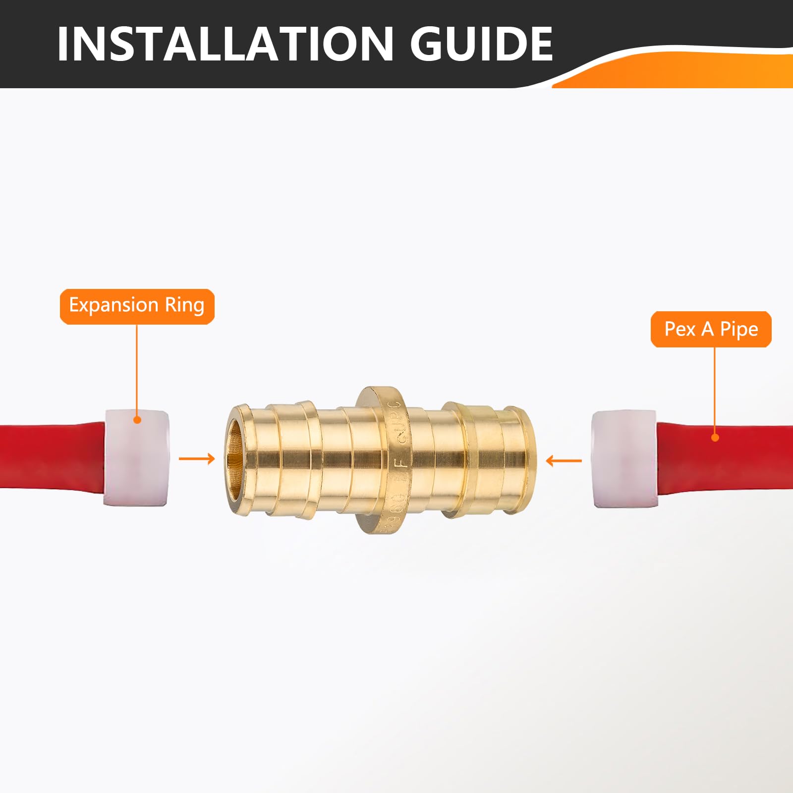 Snapklik.com : 5-Pack Pex A Fitting, 1/2 Inch Pex A Expansion Coupling ...