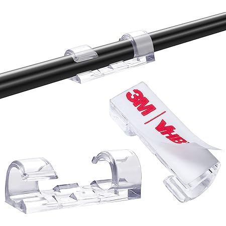 Amazon.com: Self-Adhesive Cable Clips Organizer Drop Wire Holder Cord ...