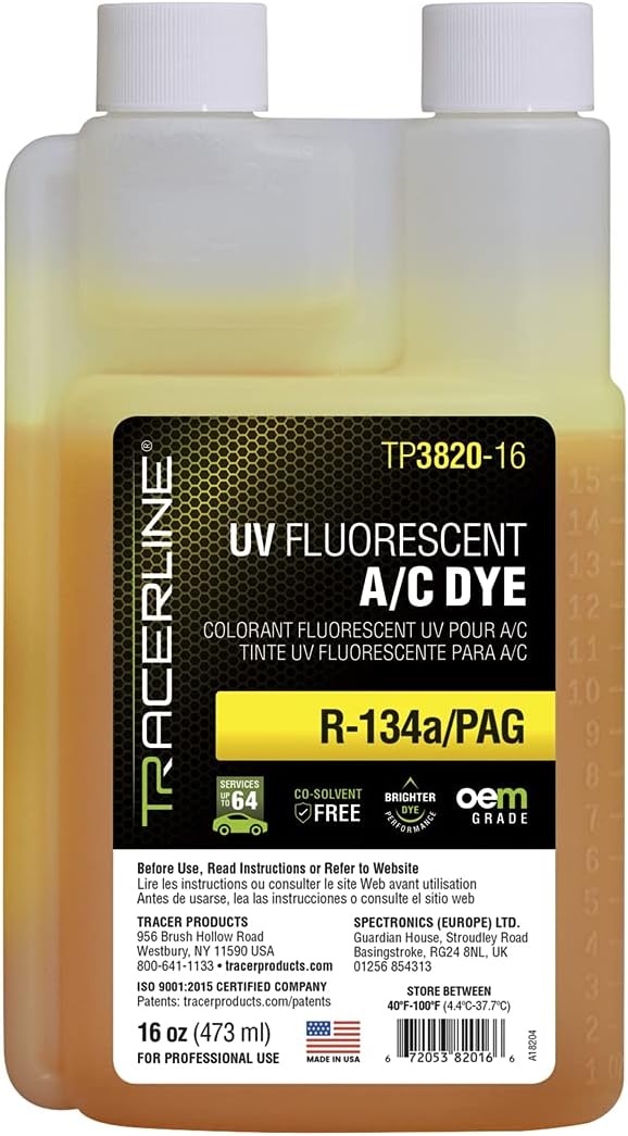 Amazon.com: 16 oz (473 ml) bottle R-134a/PAG A/C dye : Automotive