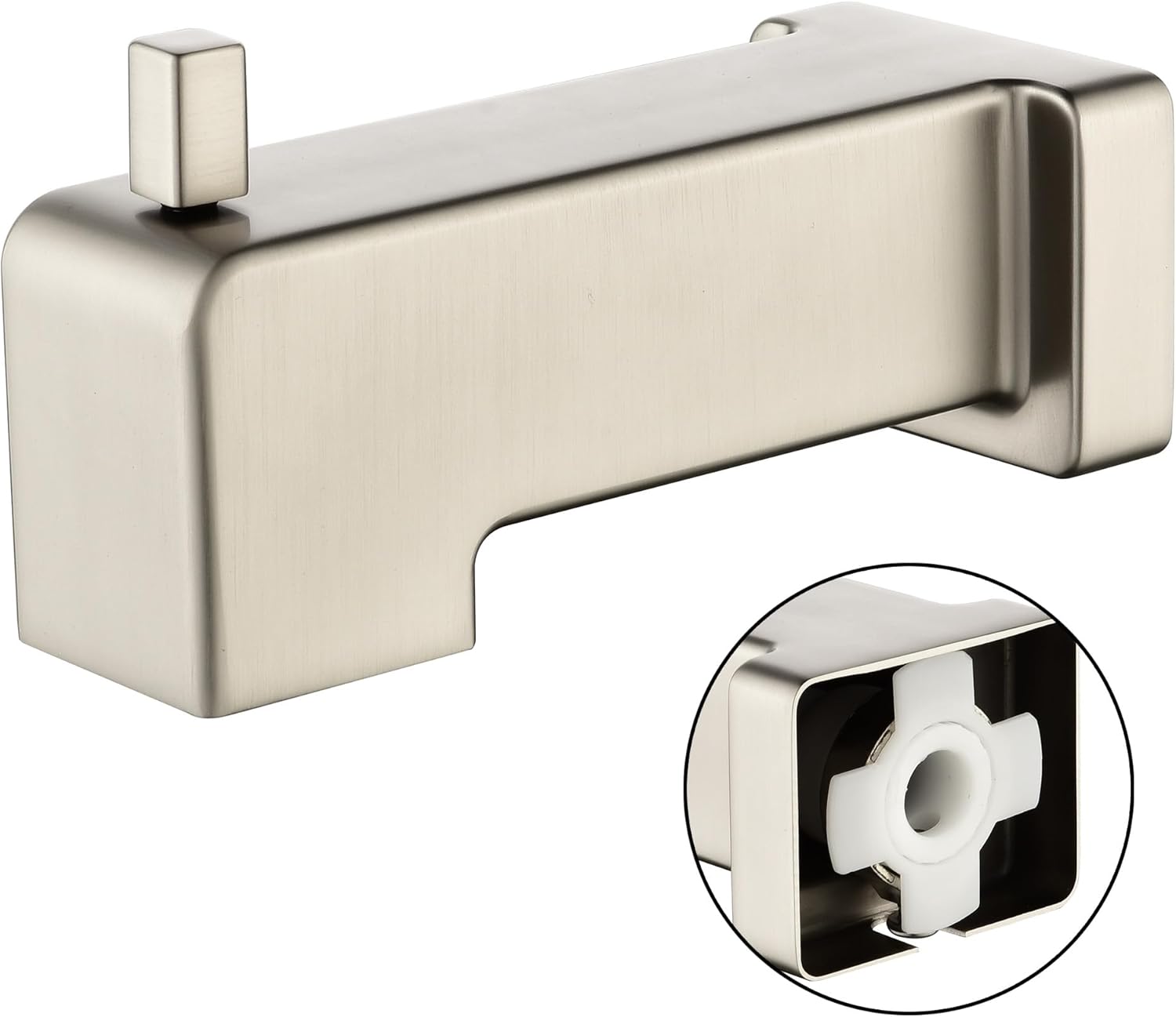 Kedra Slip On Diverter Tub Spout, 5.9 Inch Bathtub Spout with Diverter ...