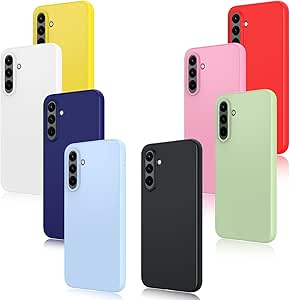 Amazon.com: (8 Pack) for Samsung Galaxy A14 5G Case, Soft Silicone Gel Bumper Shell Shockproof ...
