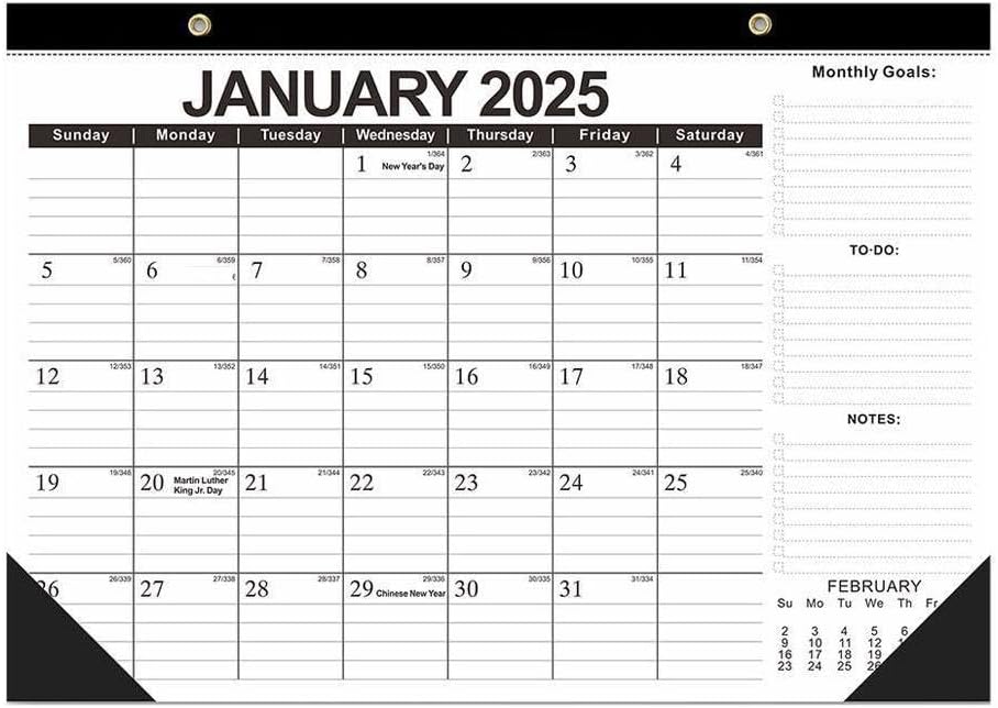 2025 Desk Calendar, Jan 2025 – June 2026, 18 Months Monthly Pad Desk ...