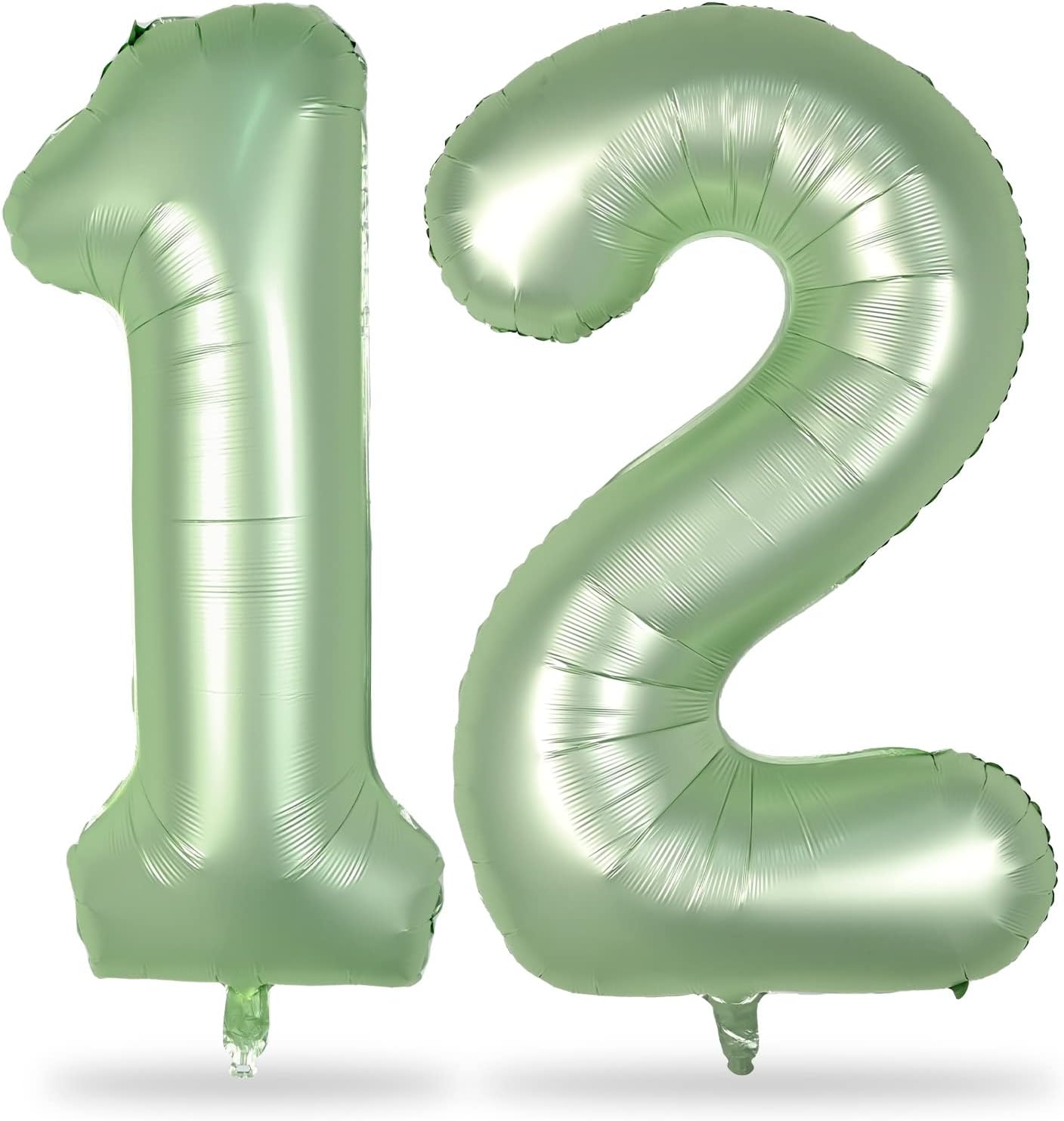 Amazon.com: Sage Green Balloon Numbers 12, 40 Inch Big Foil Mylar ...