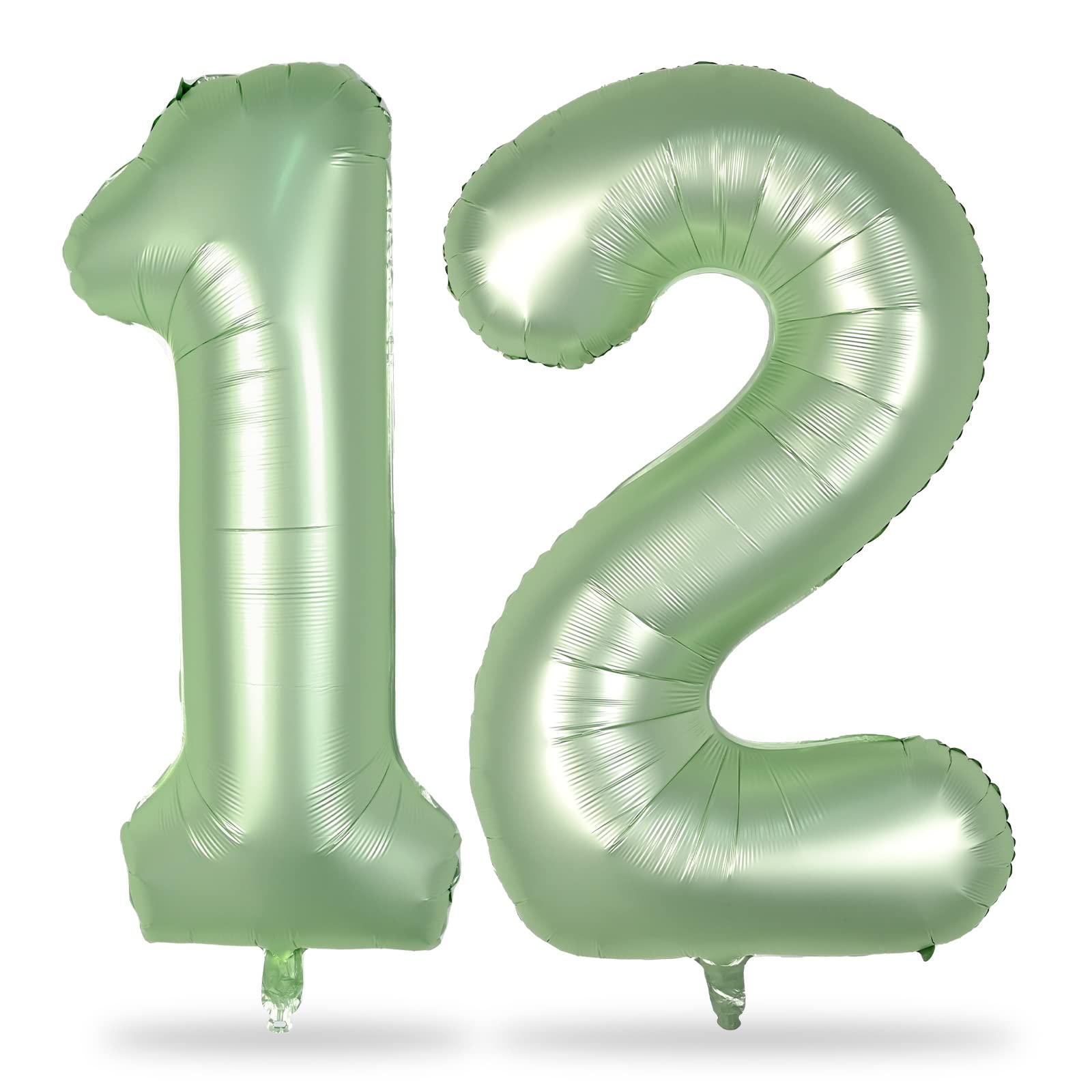 Amazon.com: Sage Green Balloon Numbers 12, 40 Inch Big Foil Mylar ...