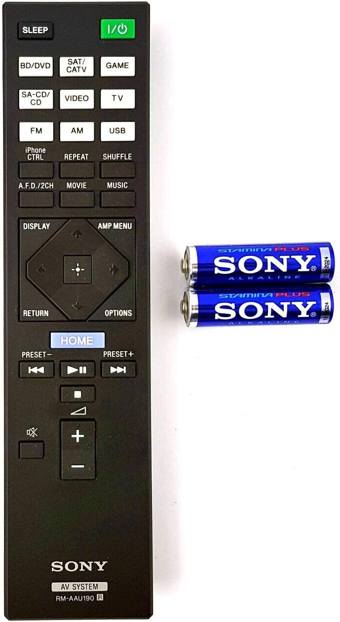 Amazon.com: Sony Remote Control (RM-AAU190) for Sony AV Systems - Black ...