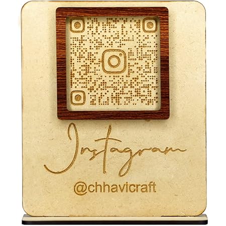 SVM CRAFT® Personalized social media QR code button (Black Acrylic ...