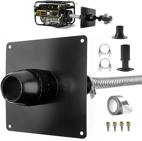 Amazon.com: Generator Exhaust Extension Silencer kit with Wall Through ...