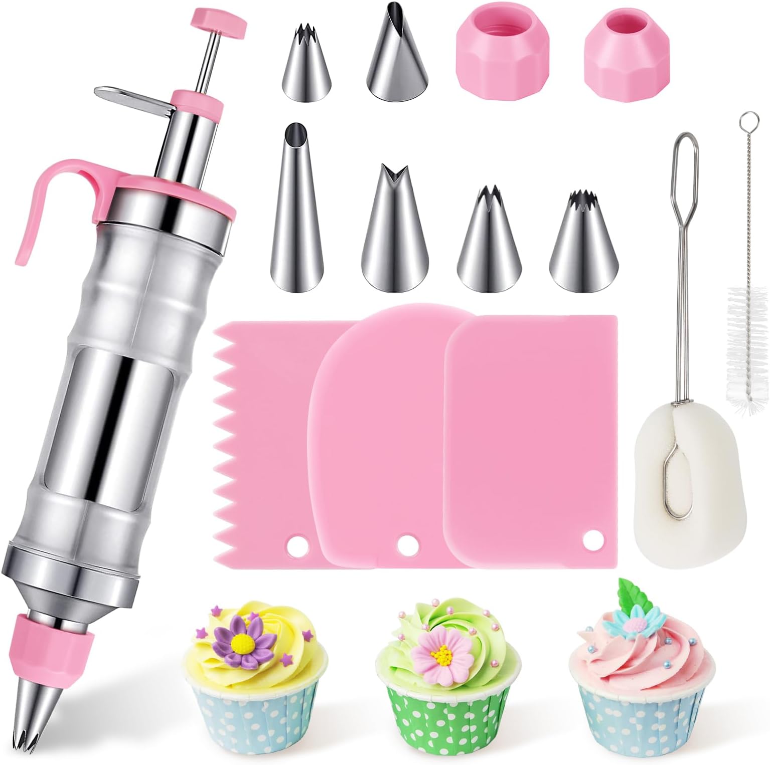 Icing Piping Gun Cake Decorating Set, 14Oz Large Piping Icing Syringe ...
