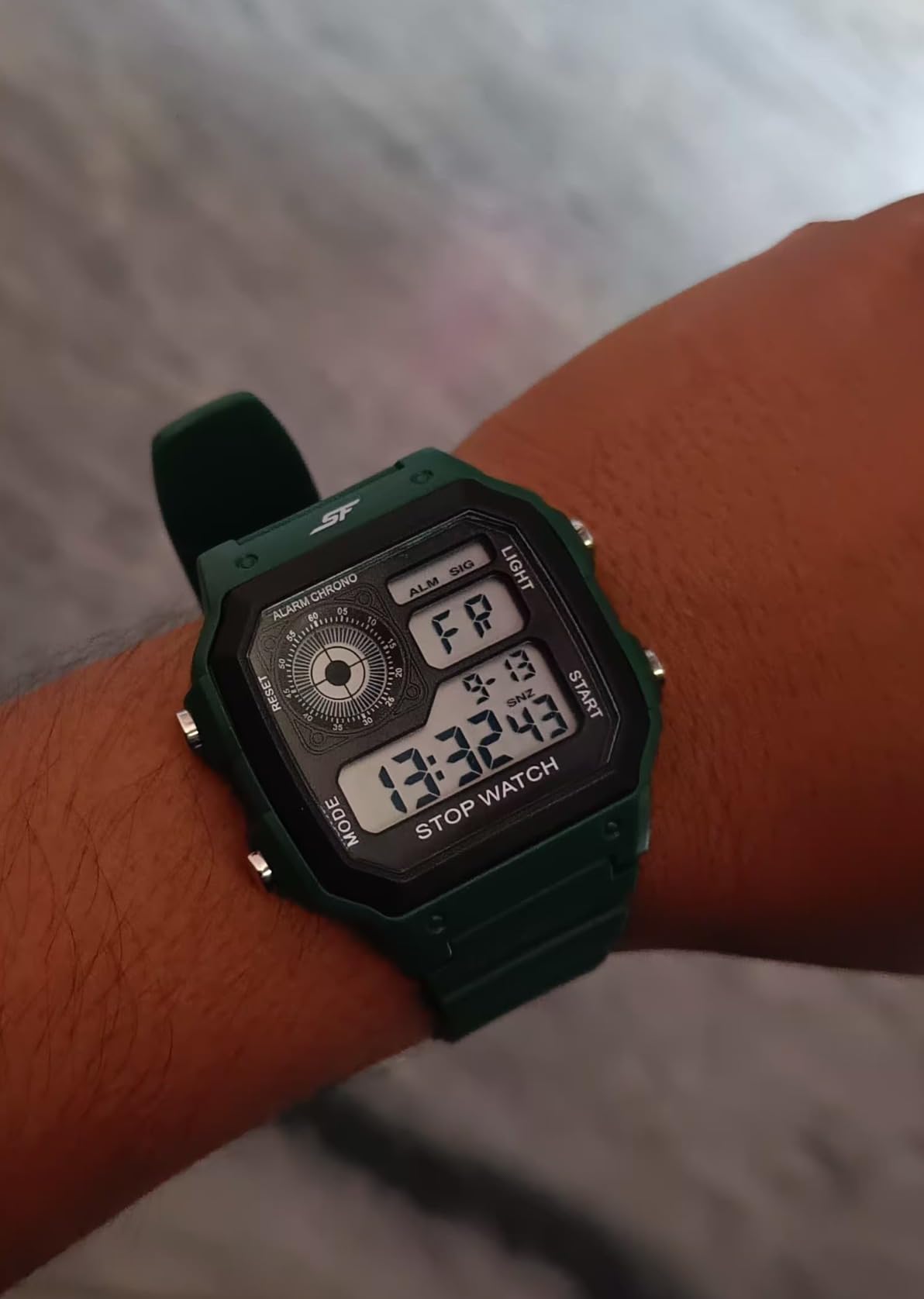 SF Hexa Digital Dial Unisex Watch with Polyurethane Strap-77123PP03 ...