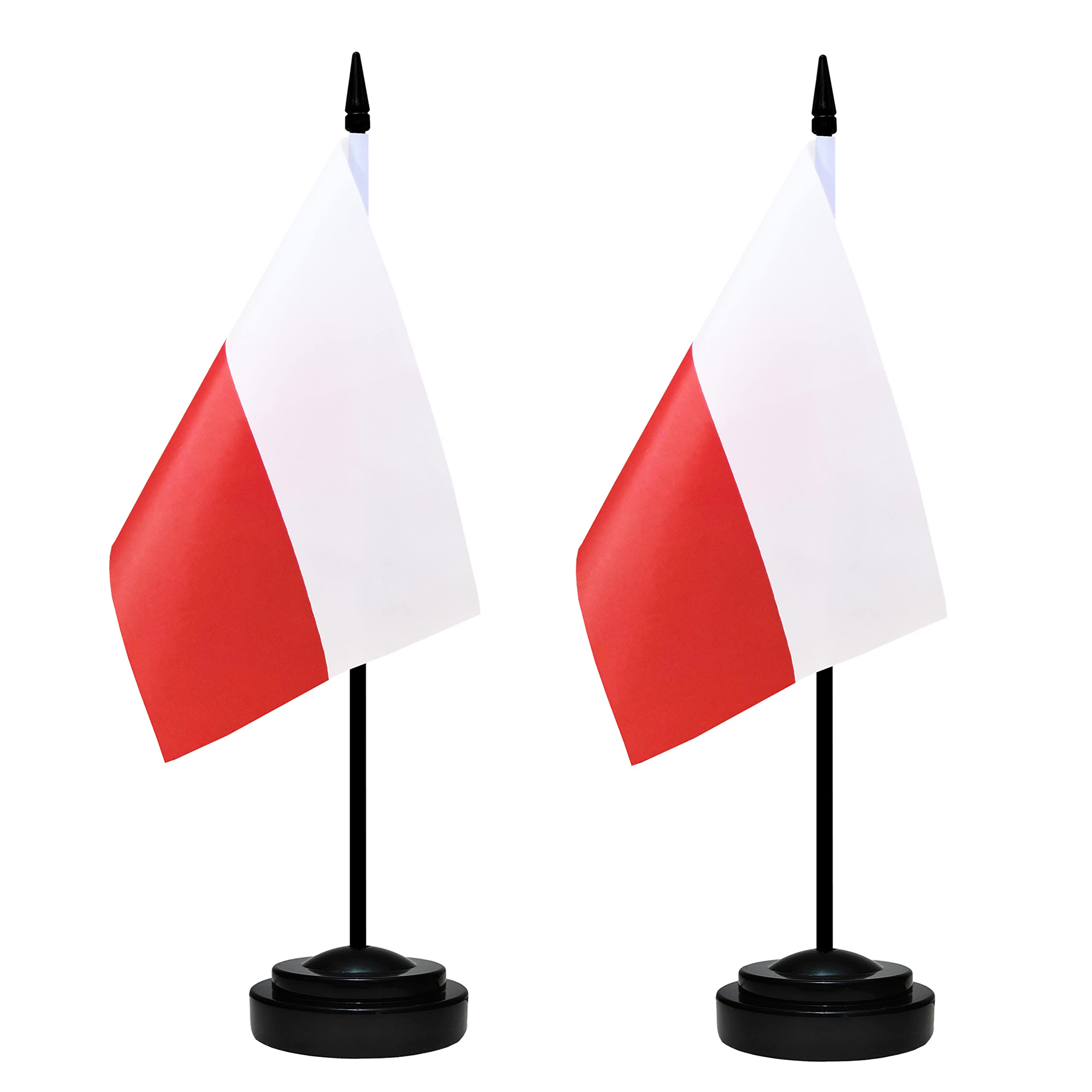 Amazon.com: Poland Desk Flag Set, 2 Pack Polish Table Office Flags ...