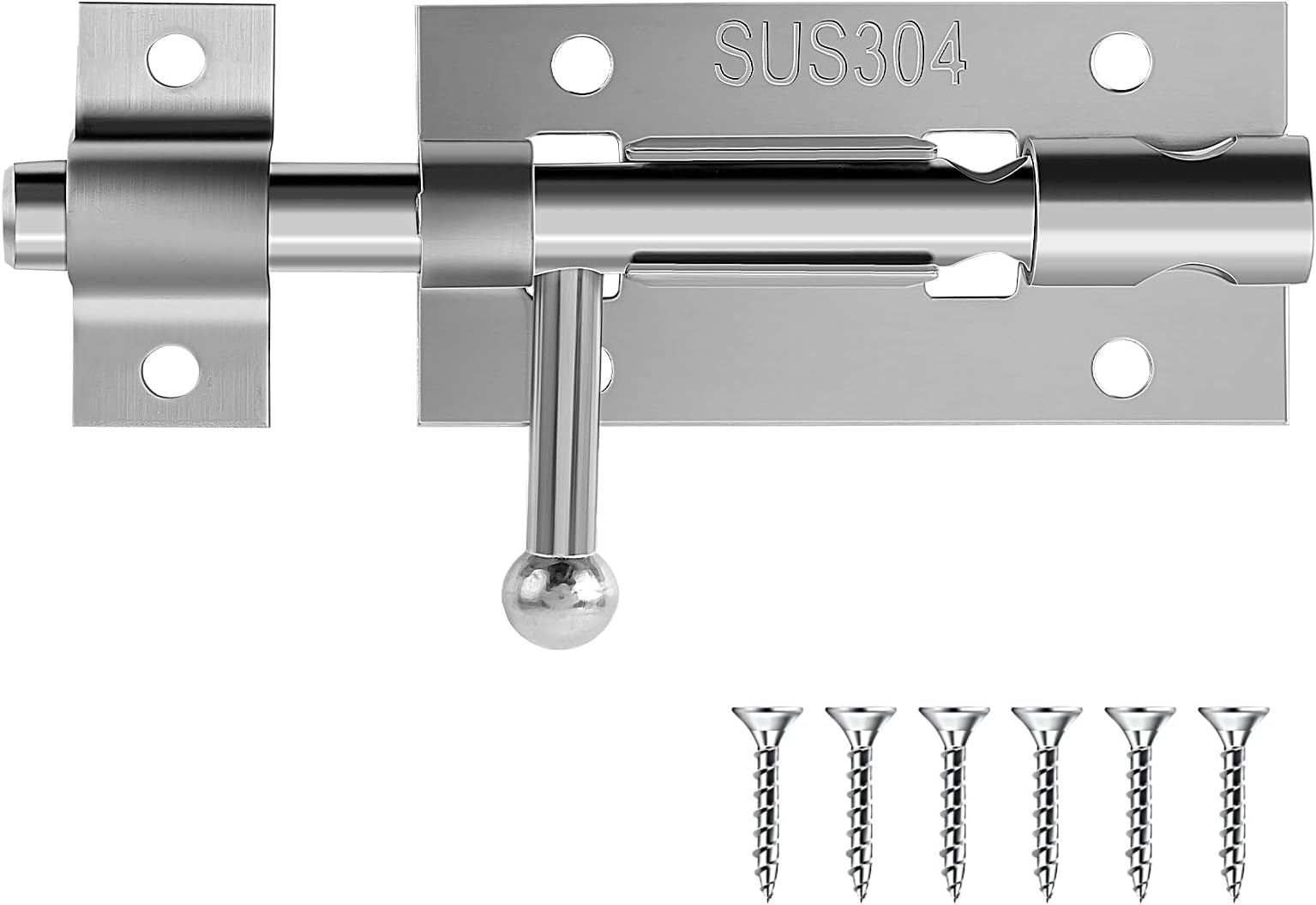 Amazon.com: QWORK Sliding Bolt Gate Latch, 4 Pack 6.3" Heavy Duty 304 ...