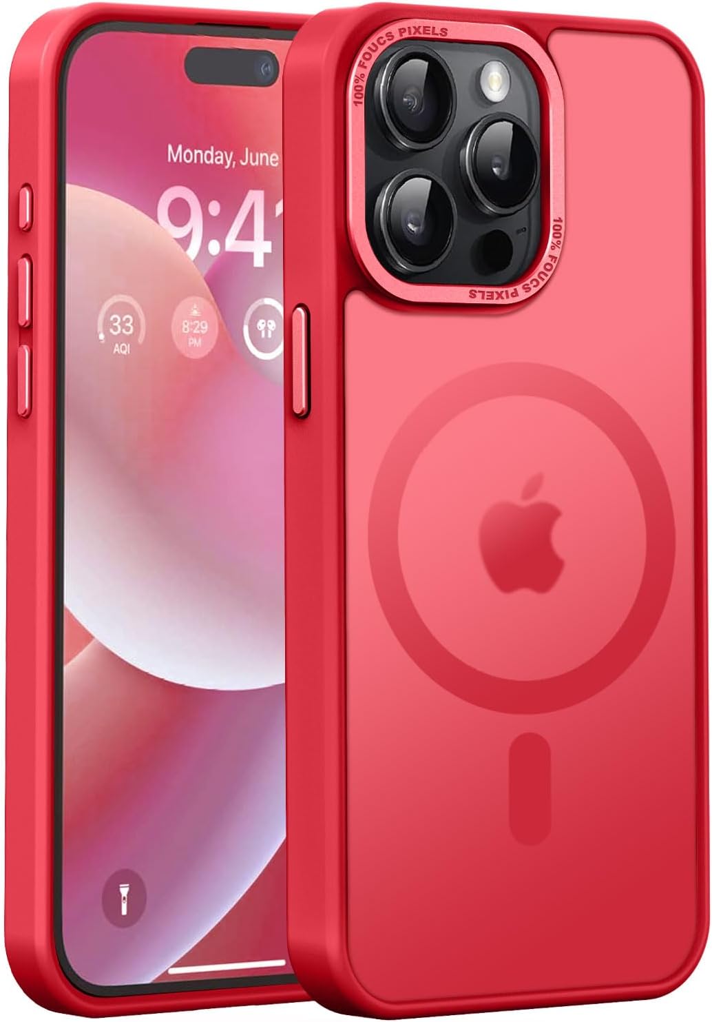 Amazon.com: MOONCASE Magnetic for iPhone 15 Pro Max Case with Full Camera Lens Protector ...