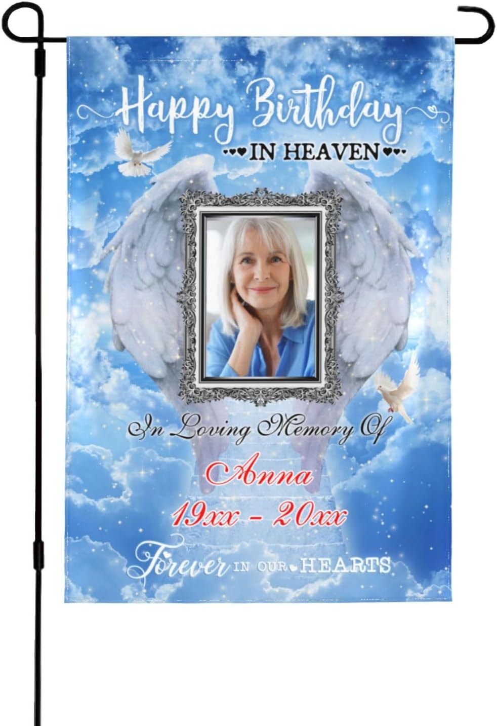 Amazon.com : Personalized In Loving Memory Flag with Photo Name Date ...