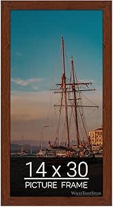 Amazon.com - wallsthatspeak 14x30 Dark Walnut Rustic Pine Picture Frame ...
