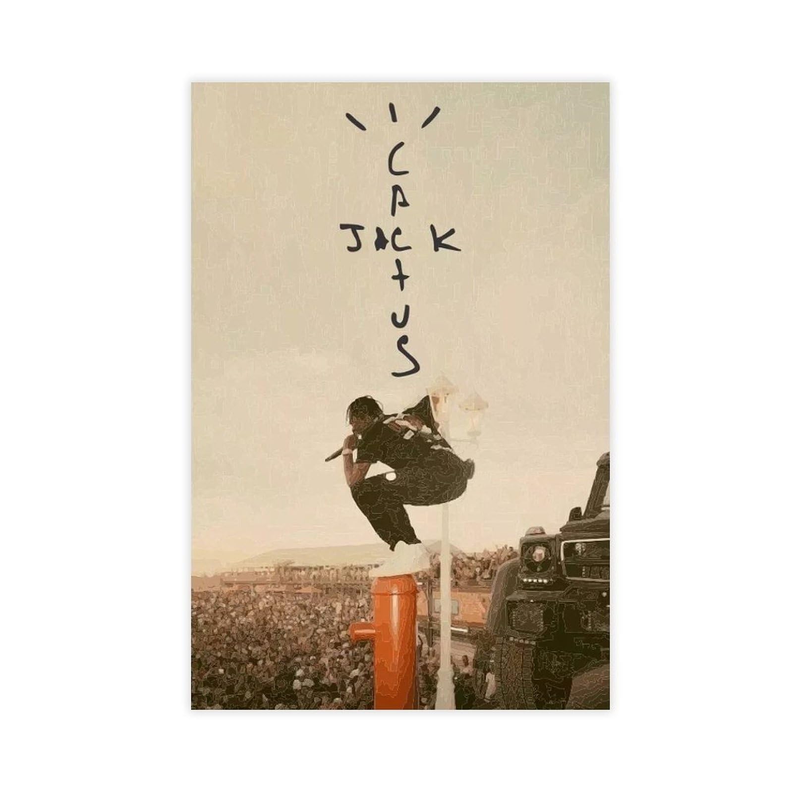 Amazon.com: Evryywaa Travis Scott Poster Rapper Music Canvas Poster ...