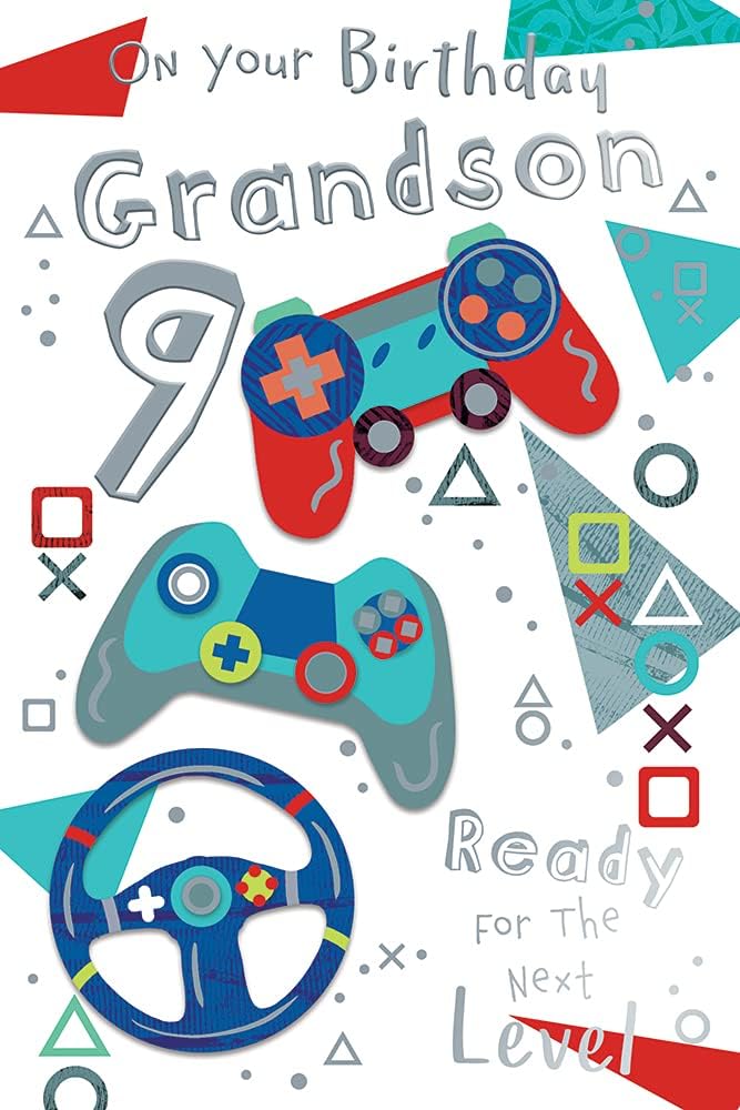Grandson 9th Age 9 Ready for The Next Level Gaming Happy Birthday Card ...