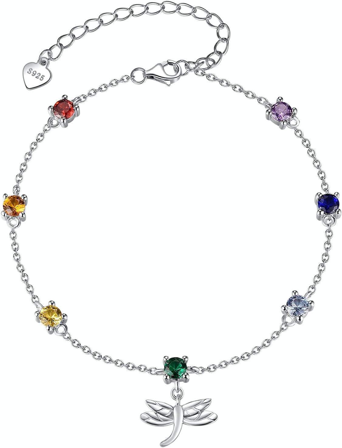 Amazon.com: SVODEA 925 Sterling Silver Dragonfly Bracelet for Women Set ...