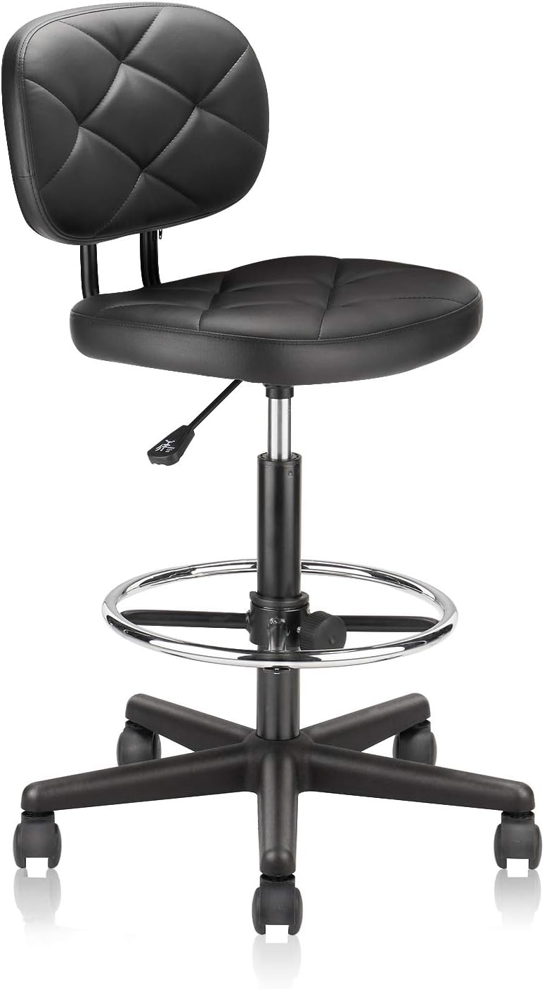 Amazon.com: Safco Products 3436BL Extended Height Lab Stool, Black ...